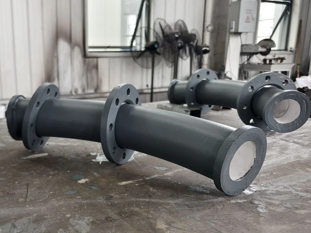 Ceramic Sleeve Lined Offset Pipe | High-performance Abrasion-resistant ...